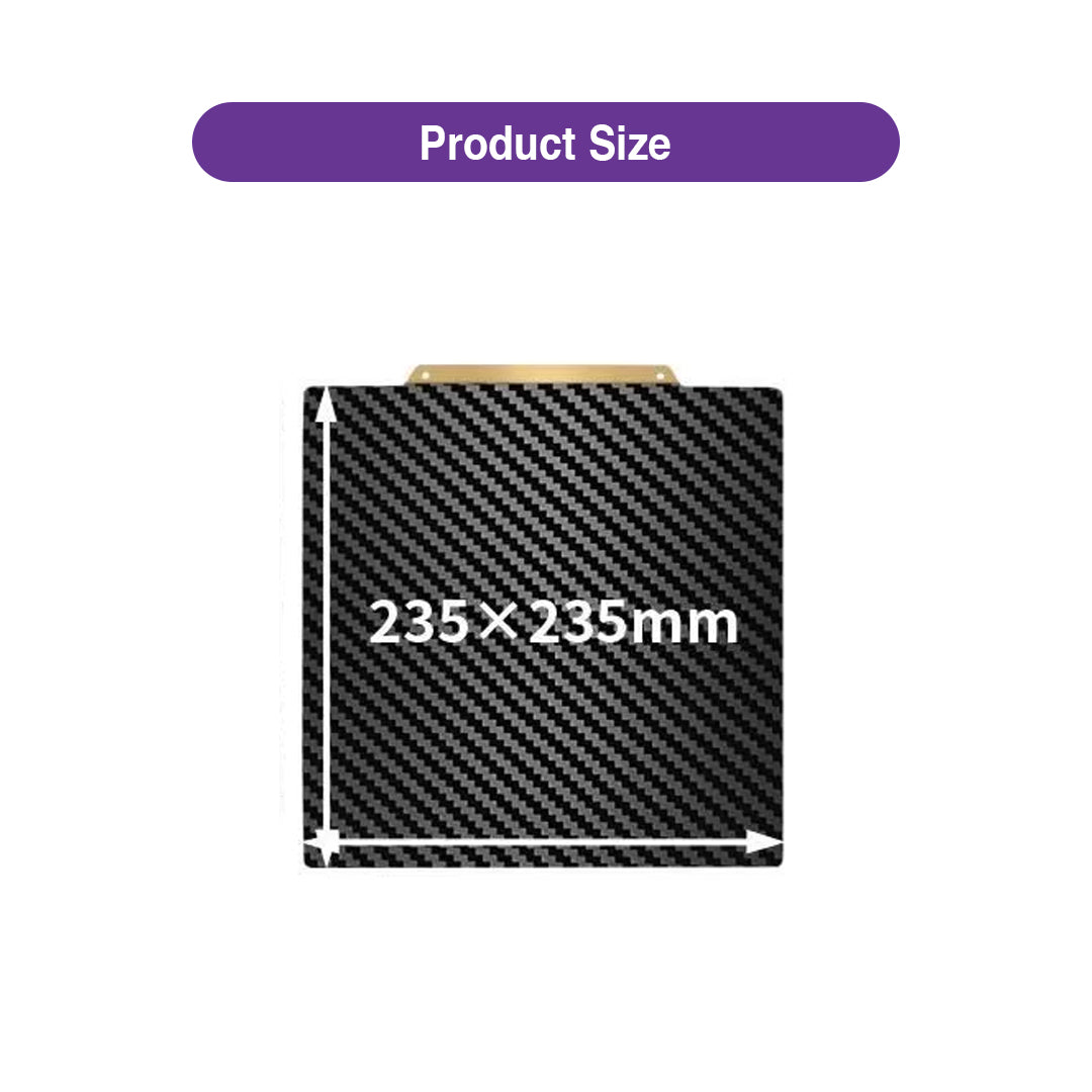 Double-Sided PEI / Carbon Fiber Build Plate with Fluted Double Ears fo ...