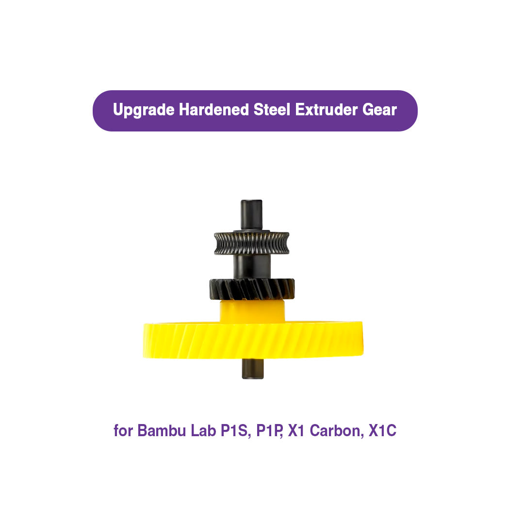 Hardened Steel Extruder Gear Upgrade for Bambu Lab P1S / X1 Series ...
