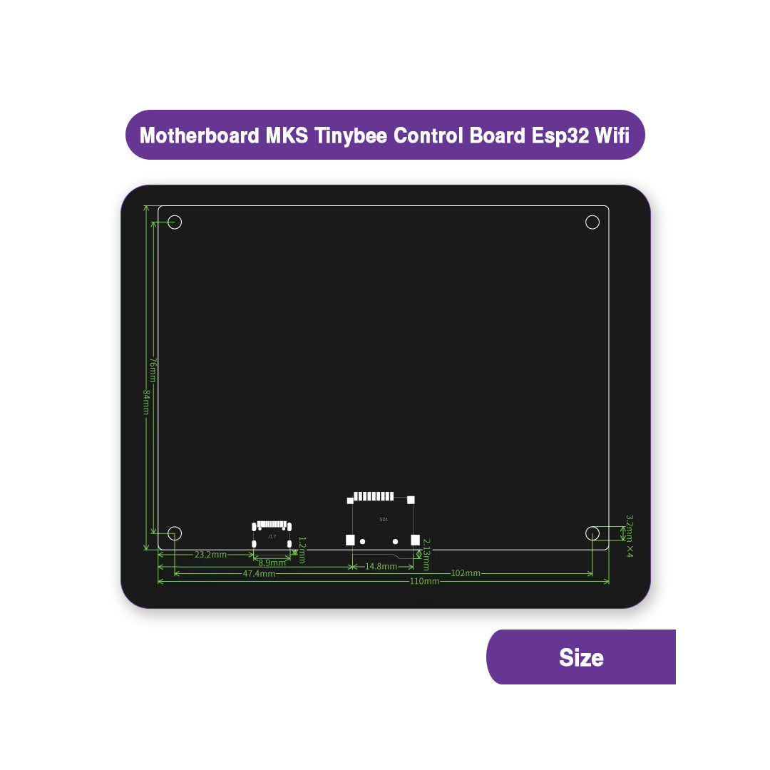 MKS TinyBee 3D Printer Control Board with ESP32 WiFi – MakerParts 3D