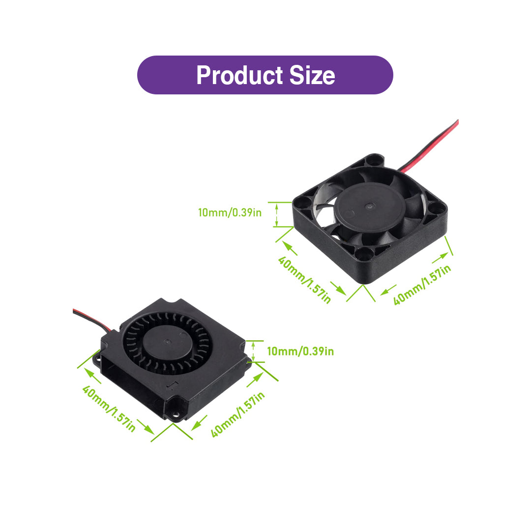 4010 24V Turbo Fan with (1-Meter) for 3D Printers – MakerParts 3D