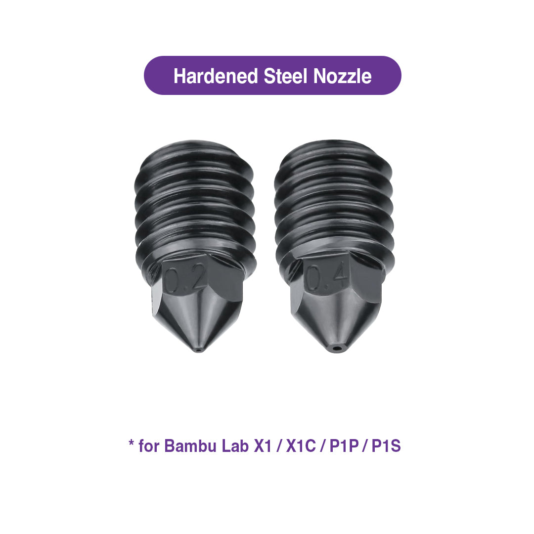 Hardened Steel Nozzle for Bambu Lab X1 / X1C / P1P / P1S - (0.2 to 1.0 ...